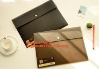 China A4 Double pockets PP document wallet plastic pockets file folder, A4 size L-shape file folder for sale
