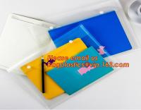 China OEM A4 PP Document File Folder Bag with Button Closure Plastic Envelope for Office School Supplies for sale