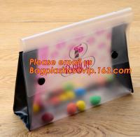 China A4 Plastic Document File Bag with Button Portable Envelope Folder for Office School Supplies for sale
