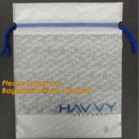 China Biodegradable Cornstarch Drawstring Laundry Bag 30x28cm Custom Logo Eco Friendly Hotel Plastic Bag for sale