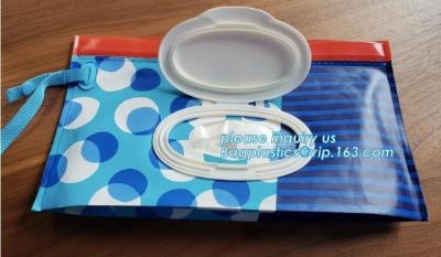 China Eco-friendly reusable custom printed zipper top plastic EVA wet wipe, Cheap Custom Plastic packaging bag baby eva tissue for sale