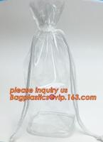 China Clear PVC Drawstring Backpack Bag Promotional Plastic Drawstring Bag 30x40cm Custom Logo for sale