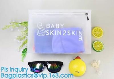 China Zip lockk slider bags for pencils pens, PVC Cosmetic Packaging Bags with Slide Zipper, eco friendly customized slider zipl for sale