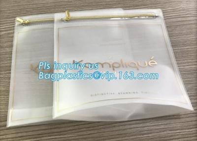 China US Dollars Zip lockk bag with slider, cloth bag boutique packaging slide zip lock plastic bag with slider, Consumer Produc for sale