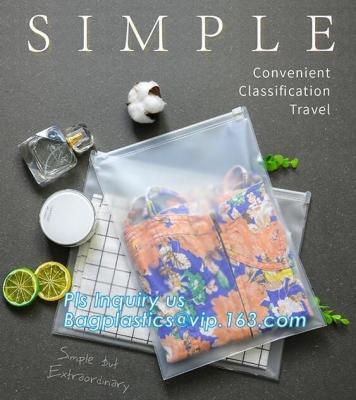 China Logo printed Slider zipper Clear pvc bag for package Vinyl transparent pvc bag cosmetic packing, Zip Lock Slider Travel for sale