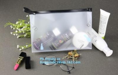 China vinyl toiletry zipper bag pvc slider bag custom zipper transparent slider eco-friendly travel pvc cosmetic bag for sale
