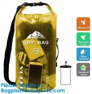 Colored 15Liter Shiny Clear Window Water Proof Dry Bag Ultralight Outdoor Waterproof Dry Storage Bag For Sports