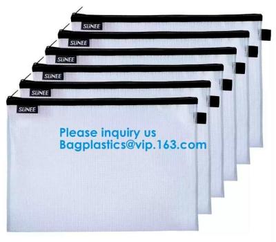 China Zipper Bag/File bag/Document bag,PP/ PVC plastic clear file bag with zipperA3 A4 A5,Eco-Friendly, Water Proof/Dust Proof for sale