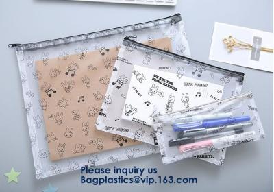 China Promotional Custom Printed Pvc Vinyl Transparent Stationery Zip lockk Bags,Crossbody Stationery Set Zipper Pvc Bag Bagease for sale