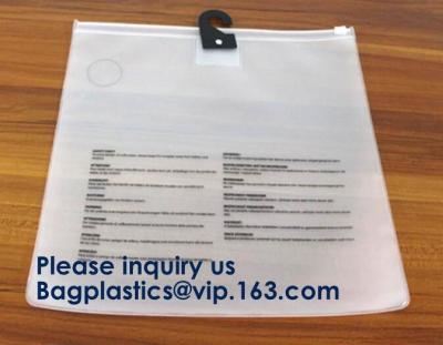 China Slider Zipper Cosmetic Pvc Bag Clear Vinyl Pvc Zip lockk Bag,Matte PVC Zipper Slider Bag With Ring, Bagease, Bagplastics for sale
