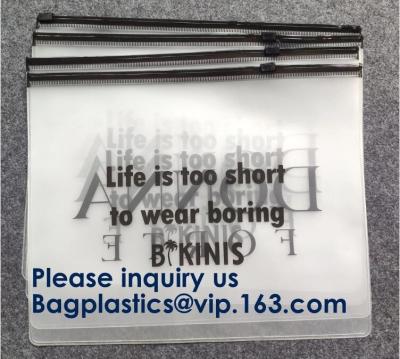 Zip lockk Plastic Bags Packaging Custom Clear Poly Pvc Slider Zipper Bag, Standup Cosmetics Packaging PVC Slider Bag