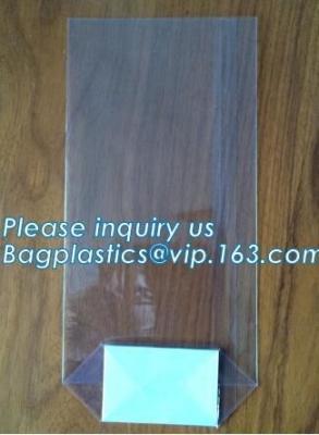 China Market stalls moisture proof square bottom sweets cello bagStand Up Clear Cello Opp Candy/Toy Bopp Square Bottom Bag for sale