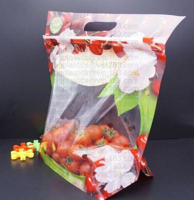 China fruit bag for fruit protection, Perforated Better Aseptic Grape Bag, Cherry Bag, Fruit plastic bag, Stand up Zip lockk fre for sale