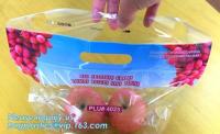 China Custom Printed CPP Slider Ziplock Fruit Vegetable Bag Fresh Grape Packaging 0.03-0.06mm Thickness for sale