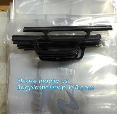 China Rigid snip handle plastic bag/rigid snap handle bag/click up handle plastic bag,Hard handle bags/plastic rigid handle ba for sale