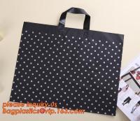 China Biodegradable Soft Loop Die Cut Handle Plastic Carrier Bag 100% Compostable 20x30cm for sale