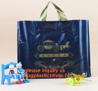 China Eco Friendly LDPE HDPE Plastic Soft Loop Handle Bag Custom Size 30x40cm for sale