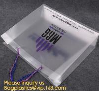 China PBAT PLA Corn Starch Biodegradable Compostable Custom Soft Loop Handle Bag 30x40cm for sale