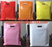 China Biodegradable LDPE Soft Loop Handle Plastic Bags with Custom Logo Printing 5000pcs for sale
