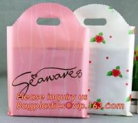 China Biodegradable LDPE Soft Loop Handle Plastic Bags with Custom Logo Printing 5000pcs for sale