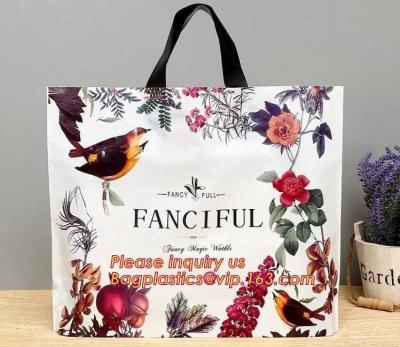 China Eco Friendly Biodegradable Plastic Soft Loop Handle Bags,Retail Soft Loop Handle Shopping bags,Recyclable clothing packa for sale