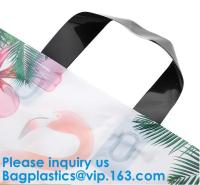 China Biodegradable Compostable Flexi Loop Handle Plastic Shopping Bag 6-200 Micron Custom Print for sale