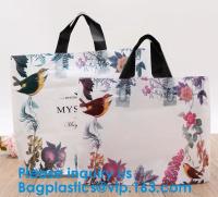 China Biodegradable Compostable Soft Loop Handle Plastic Shopping Bag 30x20x8cm PE for sale