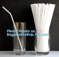 China Custom PLA Biodegradable Drinking Straws 5x207mm Eco Friendly Cornstarch Straws for sale