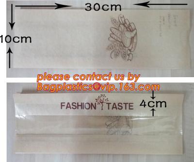 China OEM High Quality Enviromental Clear Window Bread Toast Paper Bags, Brown Kraft Sharp Bottom Food Safe Snack Paper Bags w for sale