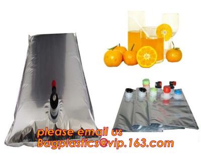 China Silver Red Wine Quad Seal Bag Glod Reusable Bag In Box For Apple Liquid And Juice,1L ~ 500L Water Bib Bag In Box & Liqui for sale