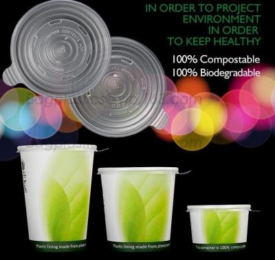 China PLA compostable lids, BPI certificated compostable coffee cup lid made in China, Coffee cup with CPLA lid for sale