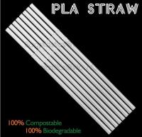 China 100% Compostable PLA Folding Drinking Straw Eco Friendly Biodegradable 7.5mm x 210mm for sale
