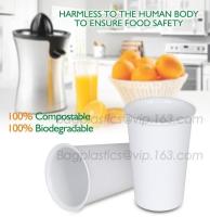 China Biodegradable Compostable Coffee Cups 6.2g Corn Starch Disposable Plastic Drinking Cups for sale