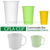 China Biodegradable Compostable Coffee Cups 6.2g Corn Starch Disposable Plastic Drinking Cups for sale