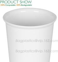 China Biodegradable Compostable Coffee Cups 6.2g Corn Starch Disposable Plastic Drinking Cups for sale