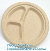 China Compostable Wheat Straw Plate 7 9 Inch Eco Friendly Disposable Dinnerware Customizable for sale
