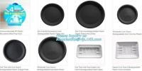 China Biodegradable Corn Starch Plates 7 9 Inch Eco Friendly Disposable Sugarcane Dinnerware Compostable for sale