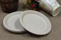 China Biodegradable Oval Compostable Corn Starch Plates 7 inch 9 inch Eco Friendly Disposable Tableware for sale