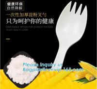 China Biodegradable CPLA Cutlery Set Spoon Fork Knife Heat Resistant to 185F Compostable Tableware for sale