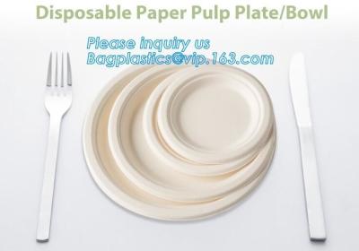 China Ecofriendly Paper Pulp Sugarcane Bagasse 10" Round Plates,dessert dinner deep thali paper compostable bioplastic bagasse for sale