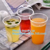 China Eco Friendly Compostable cPLA Plastic Cup 6oz 175ml with Lid and Biodegradable Spoons for sale