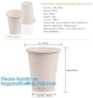 China Biodegradable Cornstarch Disposable Cups 8oz Customizable Eco Friendly Tableware for sale