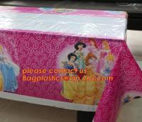 China Disposable Plastic PEVA Tablecloth Snowflake Pattern Party Table Cover 54x108 Inch for sale