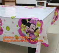China Disposable Plastic PEVA Tablecloth Snowflake Pattern Party Table Cover 54x108 Inch for sale