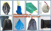 China LDPE HDPE Drawstring Biohazard Waste Garbage Bag 65x50cm 40 Mic for Medical Infectious Waste for sale