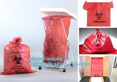 China Biohazard Medical Waste Plastic Trash Bag For Hospital, biohazard specimen bag Zip lockk bag, pharmacy use bags for hospit for sale