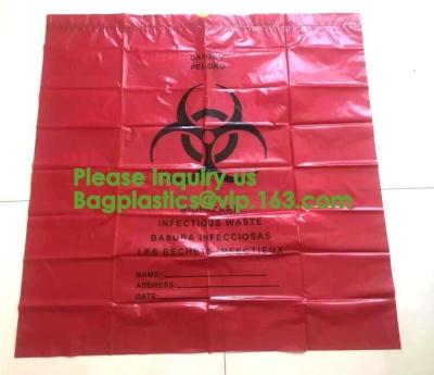 China Biodegradable Dtrawstring Biohazard Bags Medical drawtape, Biological Hazard Bag,Yellow Biohazard Bag - Bio Hazard Waste for sale