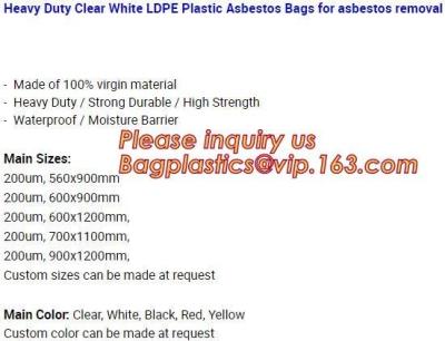 China Large Size Good Quality Biohazard PE Disposable Waste Bag Thick Plastic Asbestos Bag,Jumbo Plastic Industrial Garbage Pa for sale