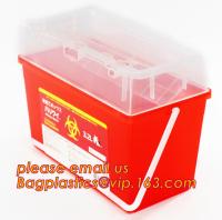 China Disposable Biohazard Sharp Container 5 Quart PP Waste Bin for Hospital Syringes for sale