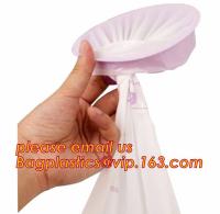 China Biodegradable Disposable Emesis Bag with Rigid Plastic Ring 165.1x381mm for sale